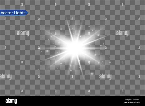 Glow Isolated White Light Effect Lens Flare Stock Vector Image Art
