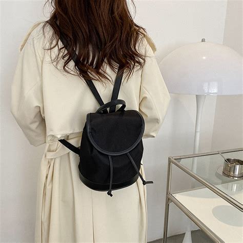 미니백팩 복조리백팩 가벼운 캔버스 여성배낭 무지 백백