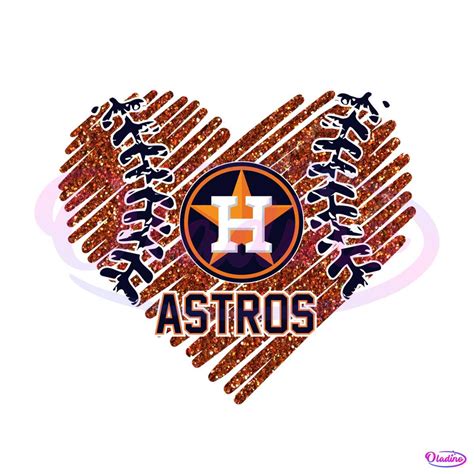 Houston Astros Heart Baseball Team Png Silhouette File Oladino