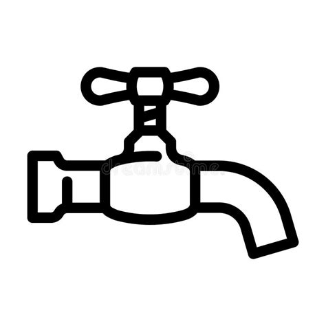房屋水龙头水线图标矢量图插图 向量例证 插画 包括有 金属 家庭 特写镜头 管道 厨房 发光 264259852