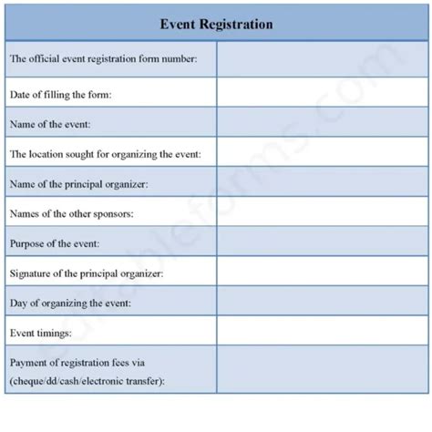 Event Registration Fillable Pdf Form Fillable Pdf Form