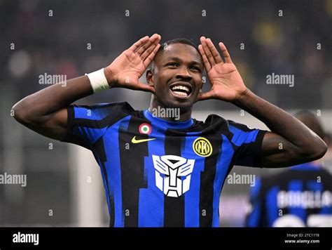Milan Italy 9th Dec 2023 Fc Inters Markus Thuram Celebrates His Goal During A Serie A