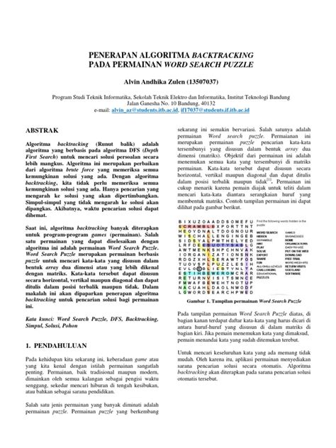 Algoritma Backtracking Pdf Metode And Bahan Ajar