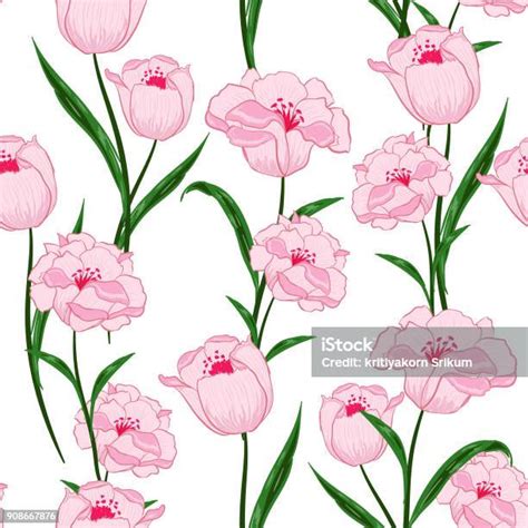 아름 다운 완벽 한 패턴입니다 모티브를 피 밝은 식물 Florals 무작위로 흩어져 원활한 벡터 텍스처 0명에 대한 스톡 벡터