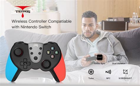 Terios Wireless Controller For Nintendo Switch Premium Joypad For
