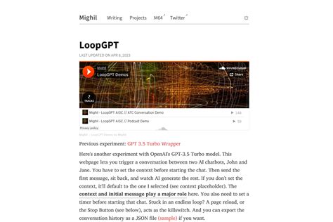 ai tool loopgpt