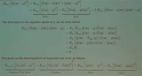 Machine Learning Derivation Of Bias Variance Trade Off With Or