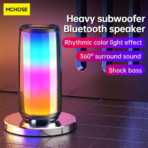 MC V52 Wireless Bluetooth Sound Speaker Portable Colorful Luminous