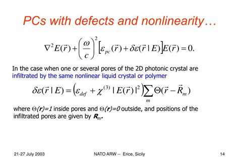 Ppt Intrinsic Localized Modes In Nonlinear Photonic Crystals