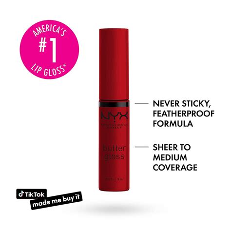 NYX PROFESSIONAL MAKEUP Butter Gloss, Non-Sticky Lip Gloss - Rocky Road ...