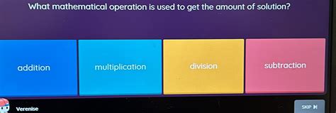 Solved What Mathematical Operation Is Used To Get The Amount Of
