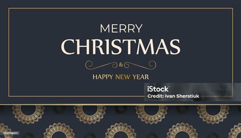 Brosur Meriah Selamat Natal Dan Selamat Tahun Baru Dengan Warna Biru