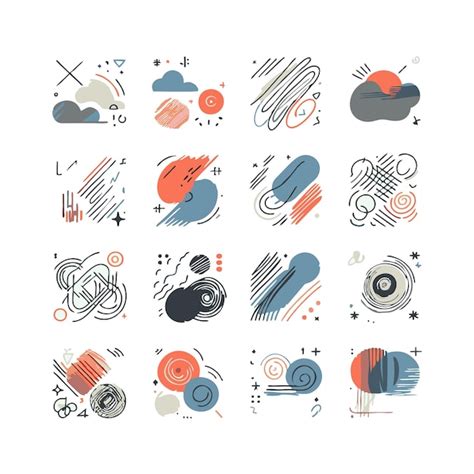 Premium Vector Sribbles Shape Flat Vector Design