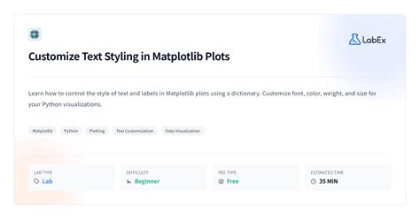 Matplotlib Text Customization Python Plotting Tutorial Labex