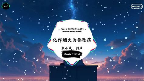 化作烟火为你坠落 抖音dj版 袁小葳、阿辰『化作烟火为你坠落 我照亮你然后散落，夜空的我为你划过 照出你的轮廓。』♪ 一听就上头