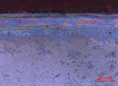 Cross Section Of A Nitrided Sample Treatment Time 60 Min Nitriding