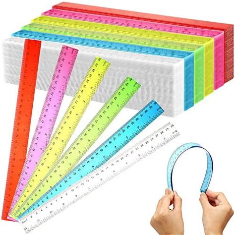 Fumete 144 Pack Clear Plastic Rulers Bulk 12 Inch Ruler First Day Of