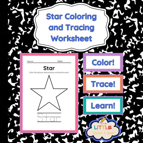 Star Tracing Worksheet Preschool Kindergarten Fine Motor Tpt