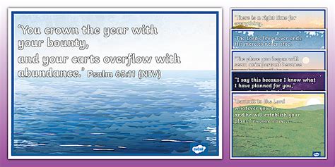 Bible Verses For New Year Display Poster Pack Twinkl