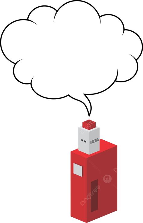 Isometric Bubble Chat Electric Cigarette Personal Vaporizer Cartoon