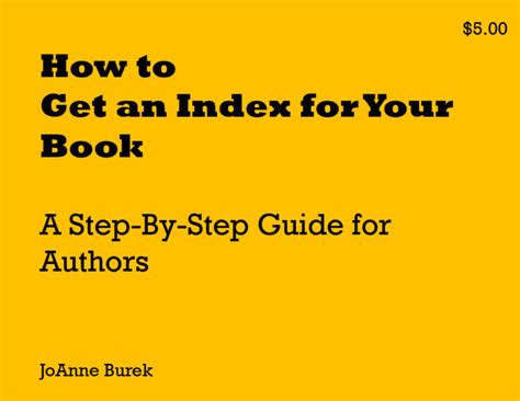 How To Get An Index For Your Book J Burek Indexing Services