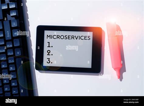 Sign Displaying Microservices Word For Software Development Technique Building Single Function