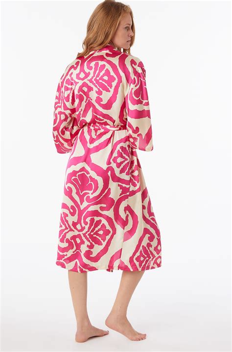 Déshabillé Satiné Imprimé Wavy Fushia Etam