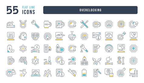 Set Of Linear Icons Of Overclocking 10561847 Vector Art At Vecteezy