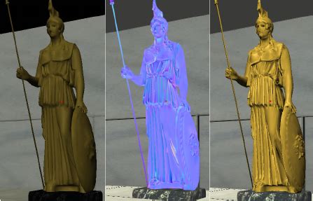 Original Model Left Its Normal Map Center And The Final Result Download Scientific Diagram