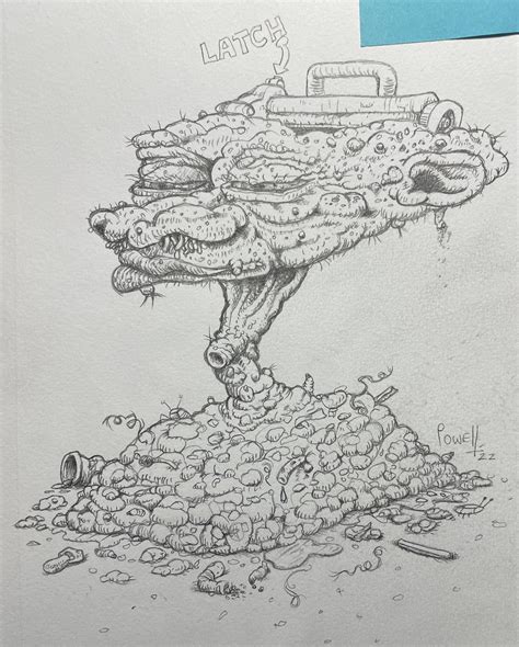 Latch Pencil Drawing Of Decrepid Dude Another Pile Sketch R Drawing