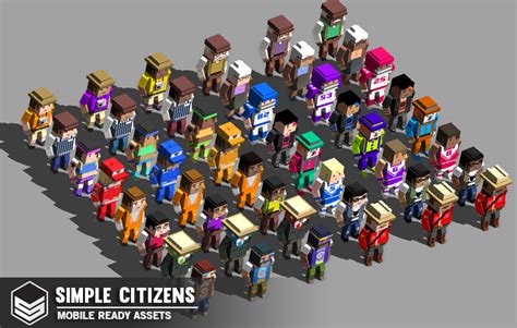 Simple Citizens Cartoon Game Assets Find The Unity Asset In Store