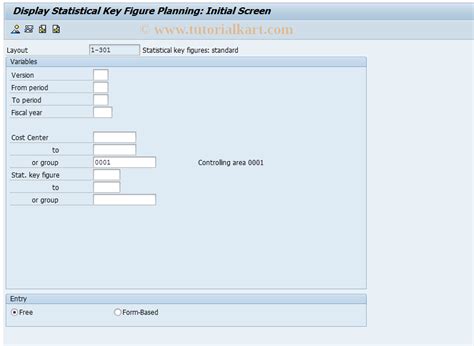 kp47 sap tcode display statistical key figure plan data