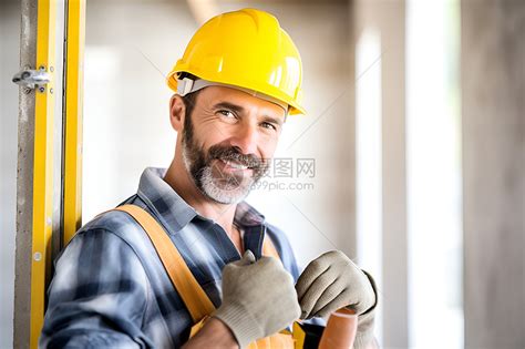 建筑工人的微笑高清图片下载 正版图片600894960 摄图网