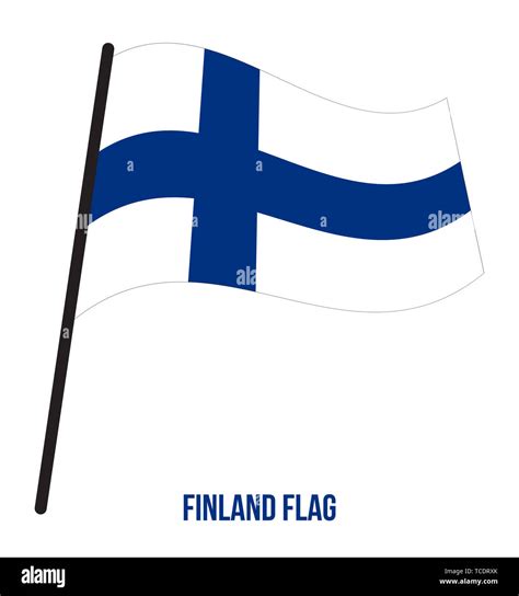 Finland Flag Waving Vector Illustration On White Background Finland