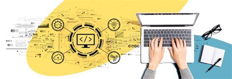 Web Development Concept With Person Using A Laptop Stock Photo Image