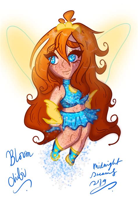 Bloom Winx Chibi Style By Xmidnightdreams96x On Deviantart