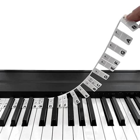 【楽天市場】61 88 鍵盤対応 ピアノシール ピアノステッカー 鍵盤 キーボード 音符シール ステッカー 初心者 練習 シール：茜ショップ