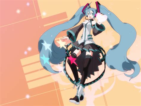 Hatsune Miku Thighhighs Twintails Vocaloid Anime Wallpapers