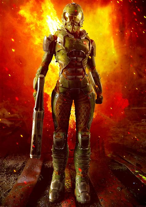 Doom Girl Anyone Credit To K Artstation R Doom