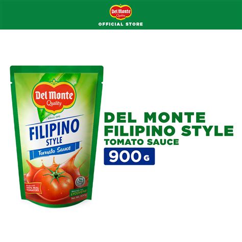 Del Monte Filipino Style Tomato Sauce With 100 Real Tomatoes 900g