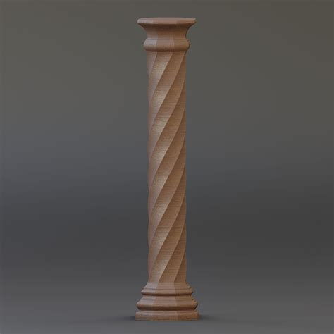 Twisted Column 3d Model 10 Blend Obj Fbx Dae Free3d