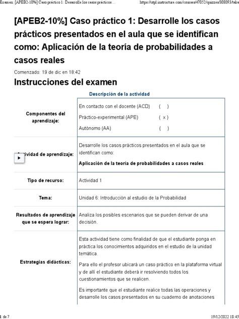 Examen Apeb2 10 Caso Práctico 1 Desarrolle Los Casos Prácticos