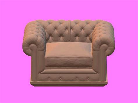 3d Stl File Model Interior Decor Armchair 3d Printing Resin Etsy