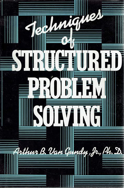 buy techniques of structured problem solving book online at low prices