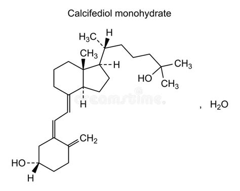 Chemical Structure Of Calcifediol Monohydrate Drug Substance Stock