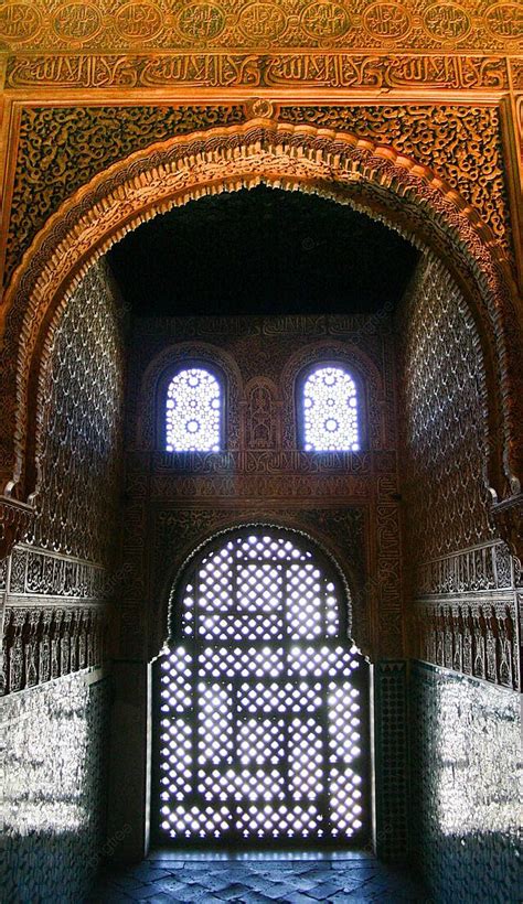Moorish Palace Window Lattice Ceramic Window Photo Background And