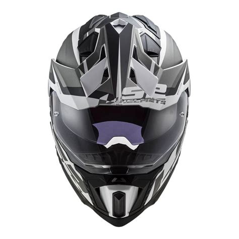 Ls2 Mx701 Explorer Alter Helmet Matte Black White Helmet