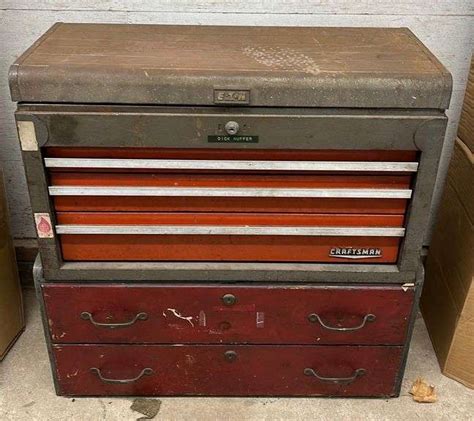 2 Stackable Tool Boxes Craftsman And Wood Drawers Filled With Misc Tools Up To 27 1 2w