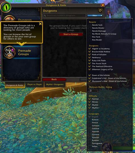 New Native Premade Group Filter In R Wow