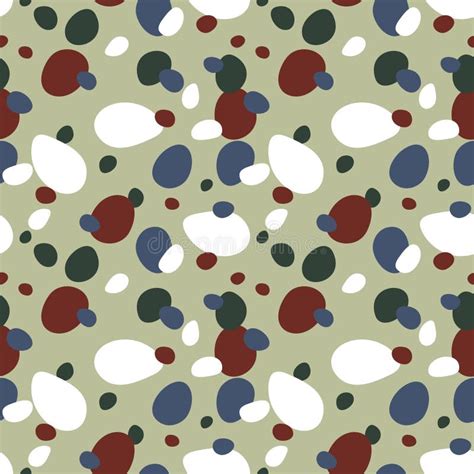 Fashionable Seamless Pattern With Abstract Shapes Hand Drawn Simple
